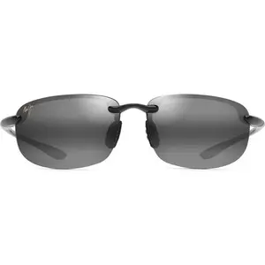 Maui Jim Hookipa Rectangle Sunglasses - Black/grey