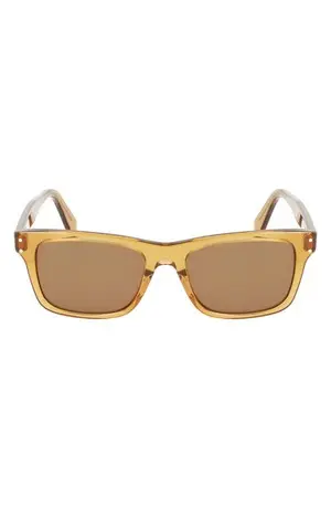 FERRAGAMO Gancini Rectangular Sunglasses - Transparent Caramel