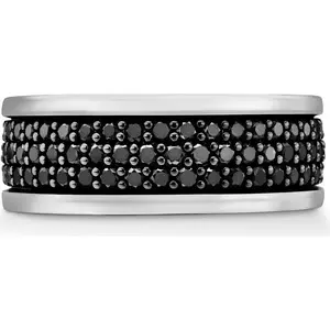David Yurman Streamline® Pavé Three-row Band - Black Diamond