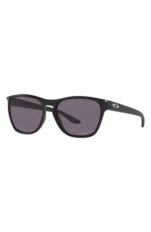 Oakley Manorburn 56mm Square Sunglasses - Matte Black/prizm Grey