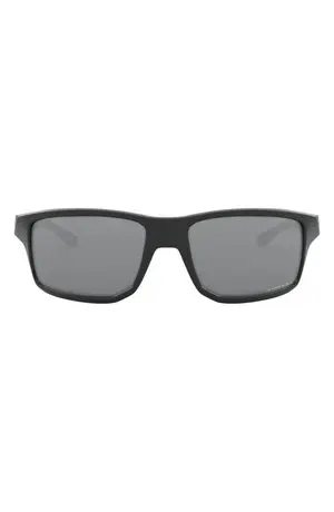 Oakley Gibston 61mm Wrap Sunglasses - Matte Black