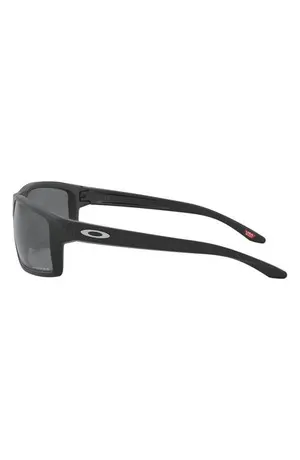 Oakley Gibston 61mm Wrap Sunglasses - Matte Black