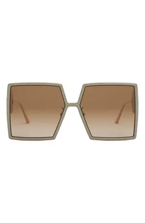 Dior DIOR 30Montaigne SU 58mm Square Sunglasses Grey/other/gradient Brown