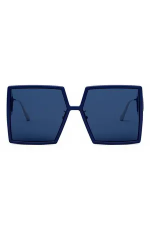 Dior DIOR 30Montaigne SU 58mm Square Sunglasses Shiny Blue/blue