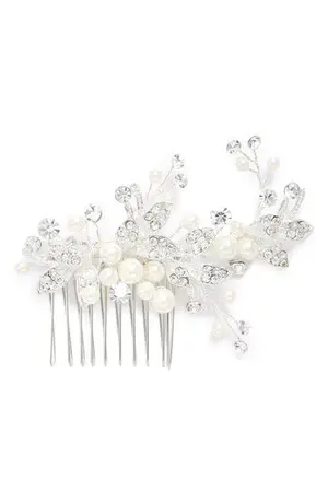 Brides & Hairpins Catherine Jeweled Hair Comb - Classic Silver