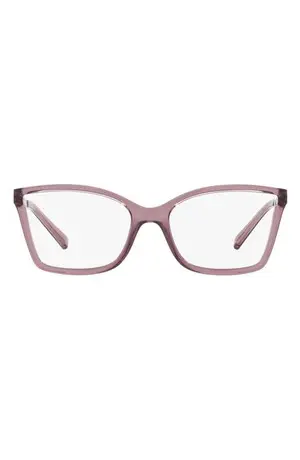 Michael Kors 54mm Rectangular Eyeglasses - Burgundy Crystal