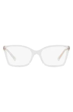 Michael Kors 54mm Rectangular Eyeglasses - Crystal