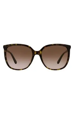 Michael Kors 57mm Gradient Cat Eye Sunglasses - Dark Tort