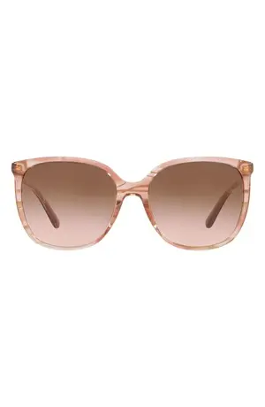 Michael Kors Michael Kors 57mm Gradient Cat Eye Sunglasses Transparent Pink