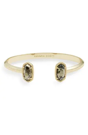 Kendra Scott Kendra Scott Elton Station Cuff Bracelet Black Pyrite