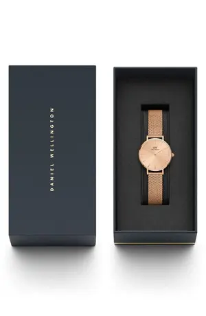 DANIEL WELLINGTON Petite Melrose Mesh Watch - Rose Gold Unitone