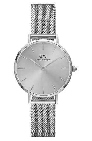 DANIEL WELLINGTON Daniel Wellington Petite Melrose Mesh Watch Silver Unitone
