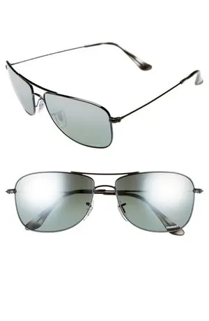 Ray-ban Tech 59mm Polarized Sunglasses - Black Gradient Mirror