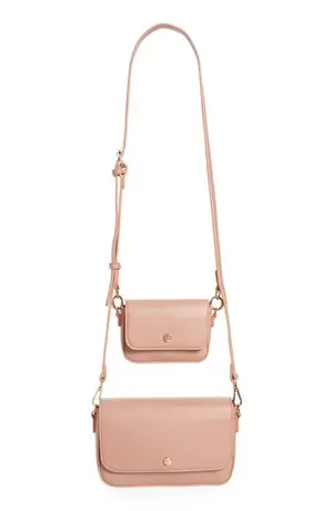 MALI + LILI 2-piece Vegan Leather Crossbody Bag - Blush