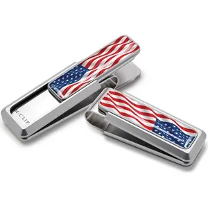 M-CLIP® American Flag Money Clip - Natural/red/white/blue