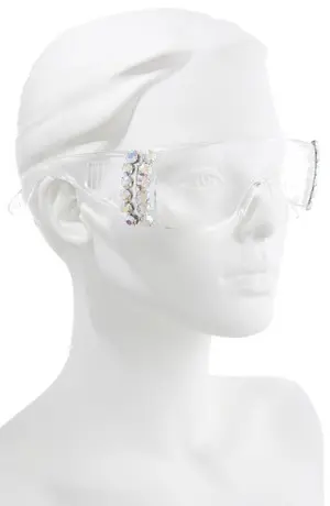 RAD + REFINED Crystal Embellished Shield Glasses