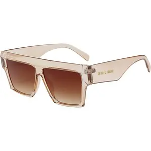 FIFTH & NINTH Fifth & Ninth Avalon 70mm Square Sunglasses Topaz/brown