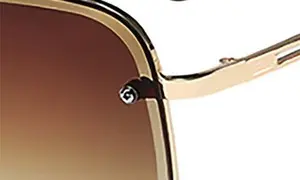 FIFTH & NINTH Memphis Aviator Sunglasses - Gold/brown