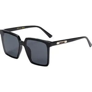 FIFTH & NINTH Pasadena 62mm Square Sunglasses - Black/ Black