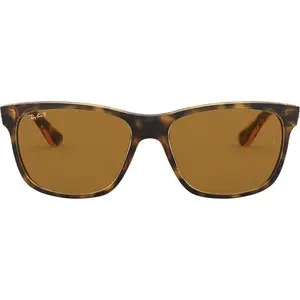 Ray-ban Wayfarer 57mm Polarized Sunglasses - Polarized Brown