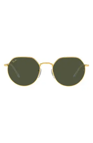 Ray-ban Ray-Ban Jack Round Frame Sunglasses Legend Gold / Green