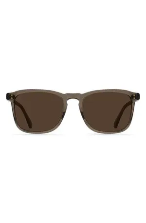 Raen Wiley 54mm Square Sunglasses - Ghost/ Vibrant Brown Polar