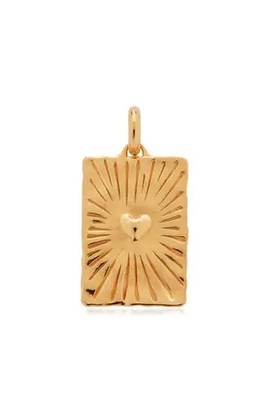 Monica Vinader Talisman Heart Pendant Charm - Yellow Gold