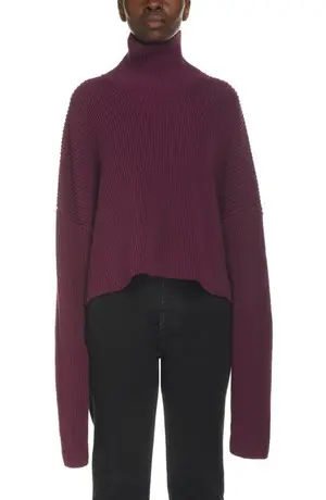 Balenciaga Crop Mock Neck Sweater