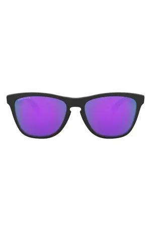 Oakley Oakley 55mm Polarized Square Sunglasses Matte Black/prizm Violet