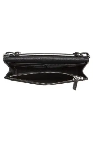 MAISON MARGIELA Leather Wallet On A Chain - Black