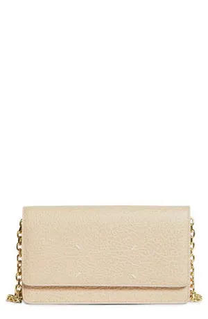 MAISON MARGIELA Leather Wallet On A Chain Cashmere