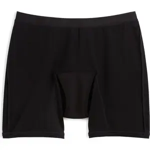 TOMBOYX First Line Stretch Cotton Period 9-inch Boxer Briefs - Black