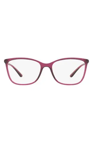 Dolce & Gabbana 52mm Rectangle Optical Glasses Black Cherry/ Demo Lens