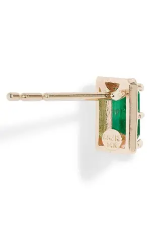 Anzie Dew Drop Melia Carré Emerald Stud Earrings