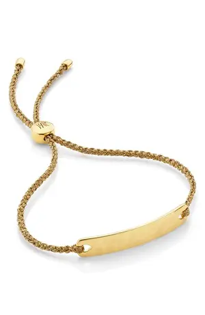 Monica Vinader Monica Vinader Havana Engravable Mini Friendship Bracelet Yellow Gold