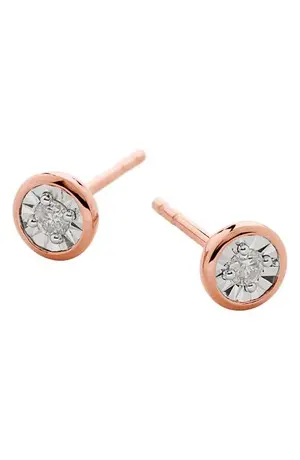 Monica Vinader Monica Vinader Essential Diamond Stud Earrings Rose