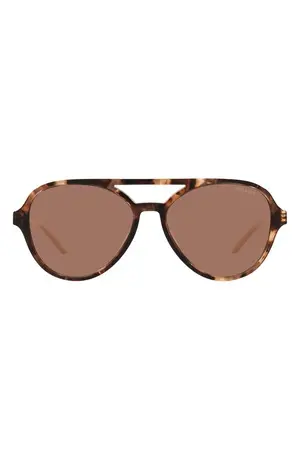 Prada Prada 57mm Aviator Sunglasses Caramel Tortoise/ Dark Brown