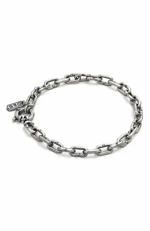 DEGS & SAL Sterling Lock Chain Bracelet - Silver