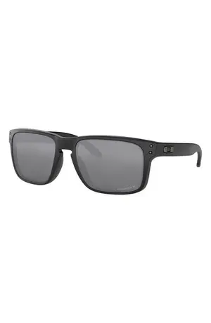 Oakley 56mm Polarized Rectangular Sunglasses - Black