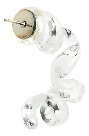 Bottega Veneta Coil Glass Hoop Earrings