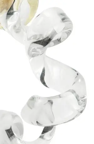 Bottega Veneta Coil Glass Hoop Earrings