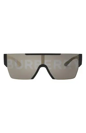 Burberry Burberry 38mm Shield Sunglasses Black/ Silver