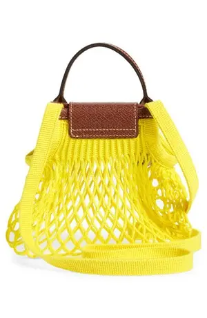 Longchamp Le Pliage Extra Small Filet Knit Shoulder Bag