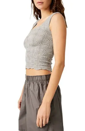 Free People Love Letter Floral Knit Camisole - Iron