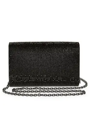 Judith Leiber Fizzy Beaded Clutch - Ebonized Jet
