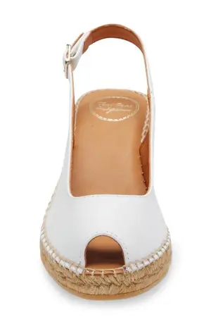TONI PONS Croacia Espadrille Wedge - White Leather