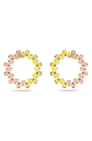 SWAROVSKI Swarovski Matrix Hoop Earrings Light Topaz