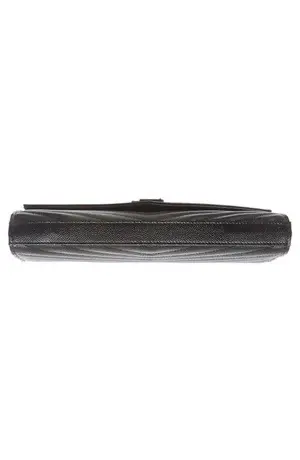Saint Laurent Monogram Quilted Leather Wallet On A Chain - Nero