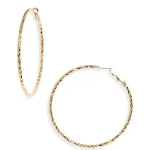 Nordstrom Textured Hoop Earrings - Gold