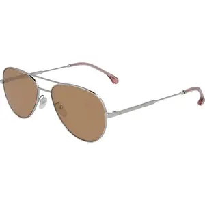 Paul Smith Angus 58mm Aviator Sunglasses - Silver